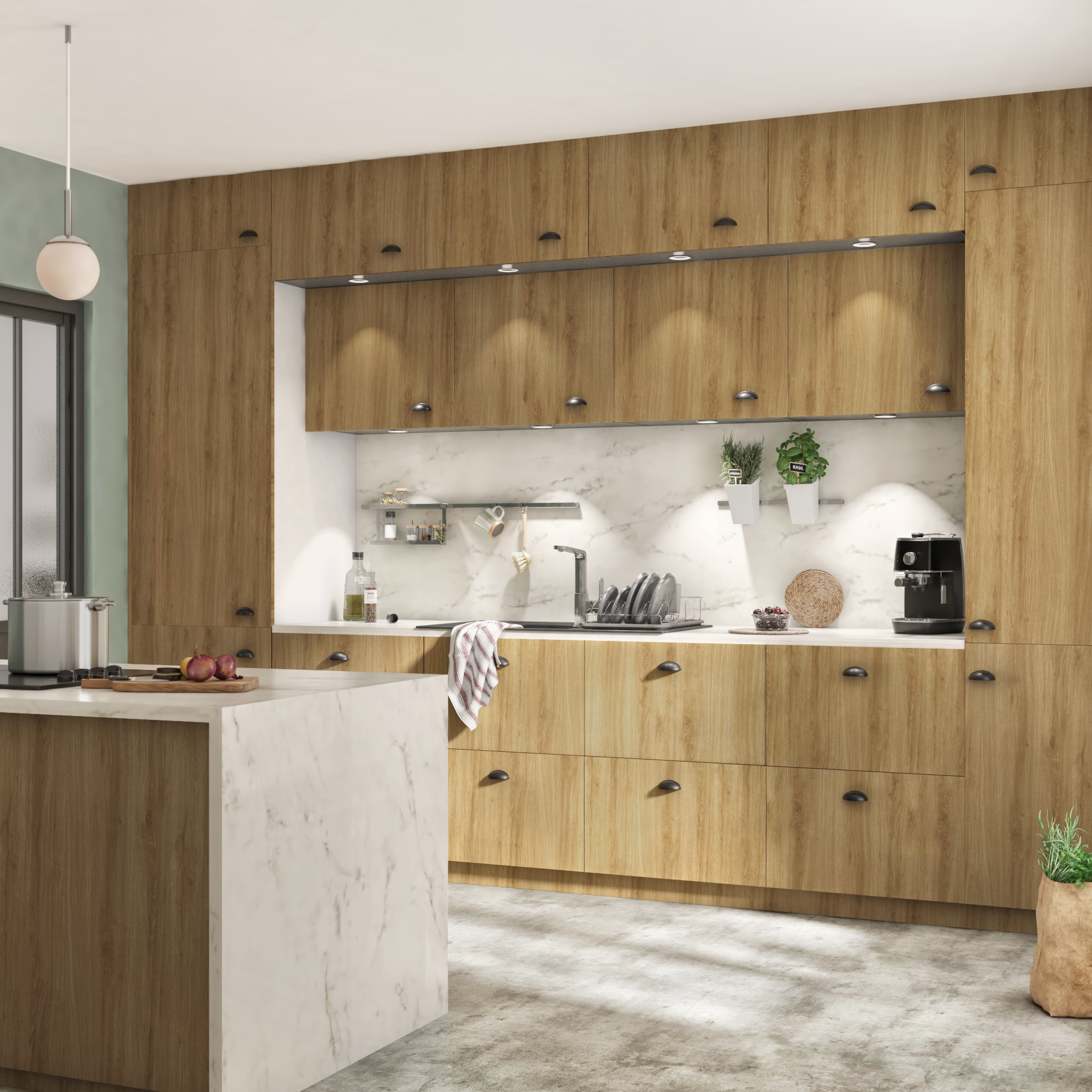 Scocca per pensile cucina DELINIA ID L 60 x H 38.4 x Sp 58 cm bianco ...