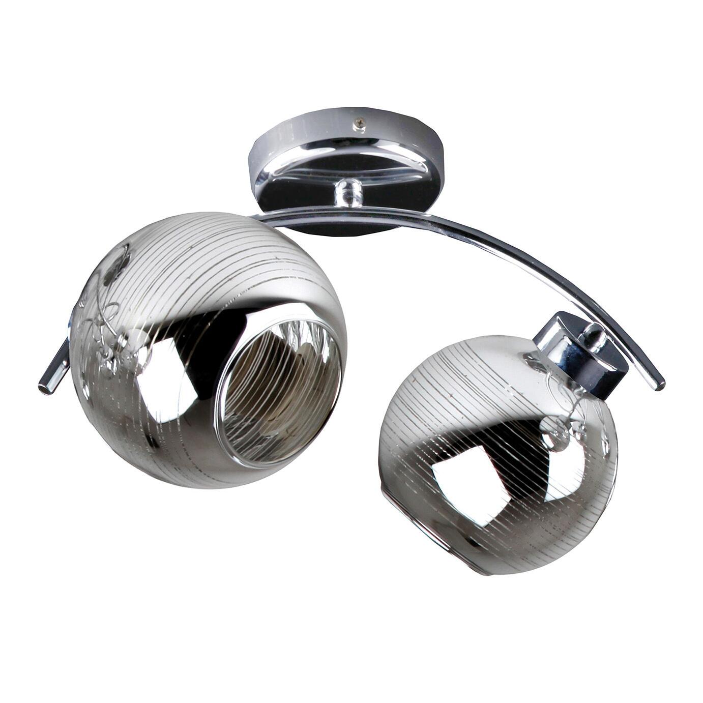 Applique neoclassico Mirror grigio, in vetro, 2 luci | Leroy Merlin