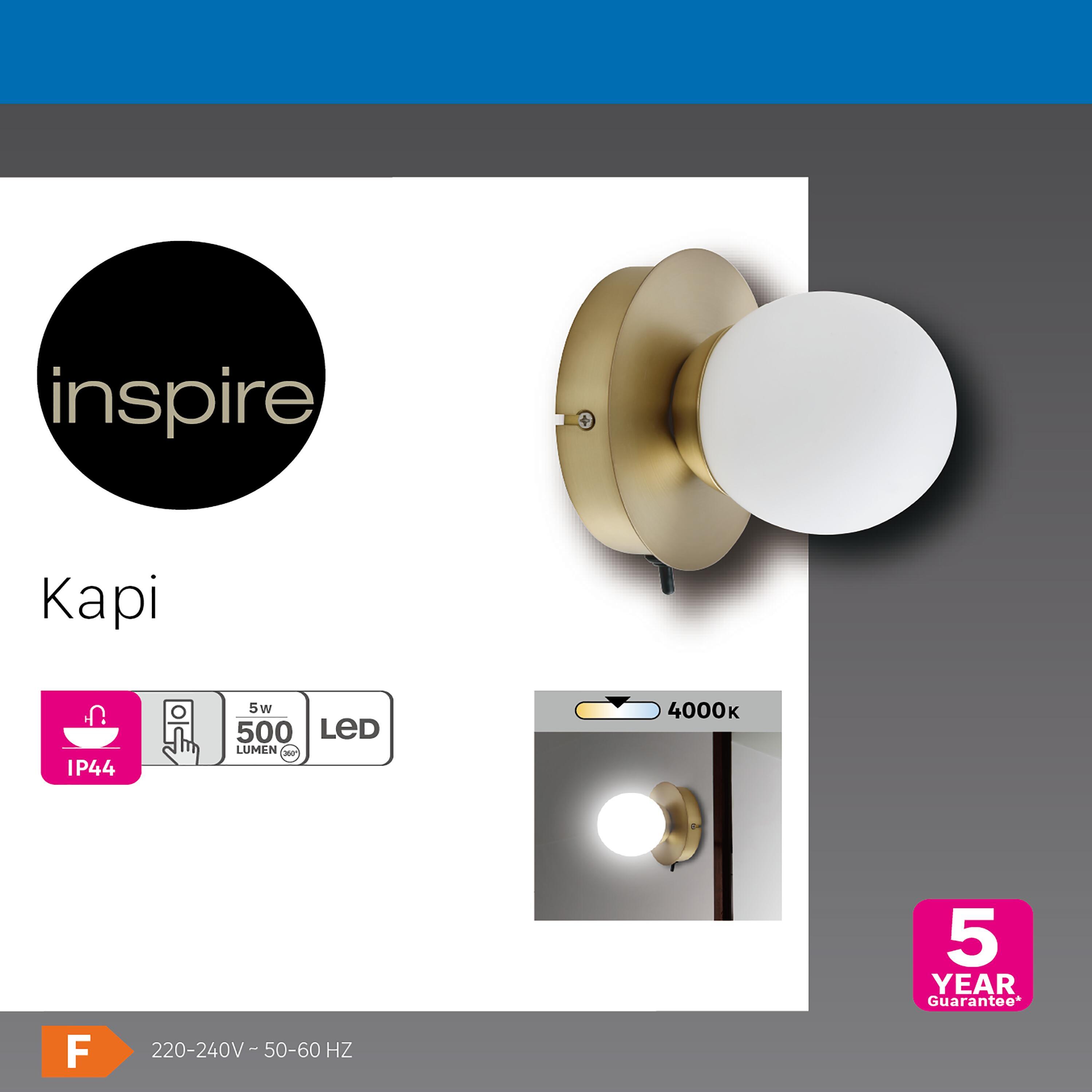 Applique Kapi LED arancio / rame, in metallo, 11x11 cm, INSPIRE | Leroy ...