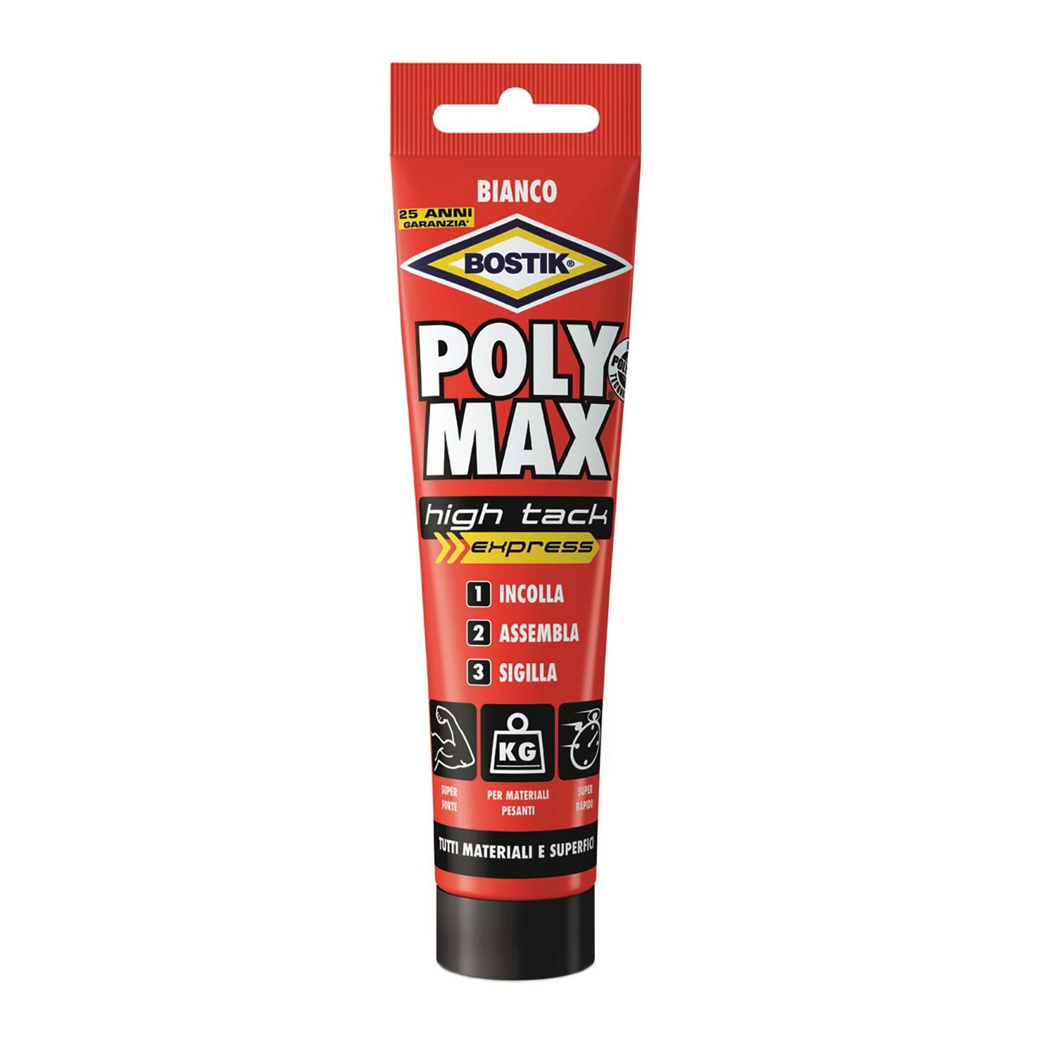Colla di montaggio Poly Max High Tack Express 165 gr BOSTIK bianco 165 ...