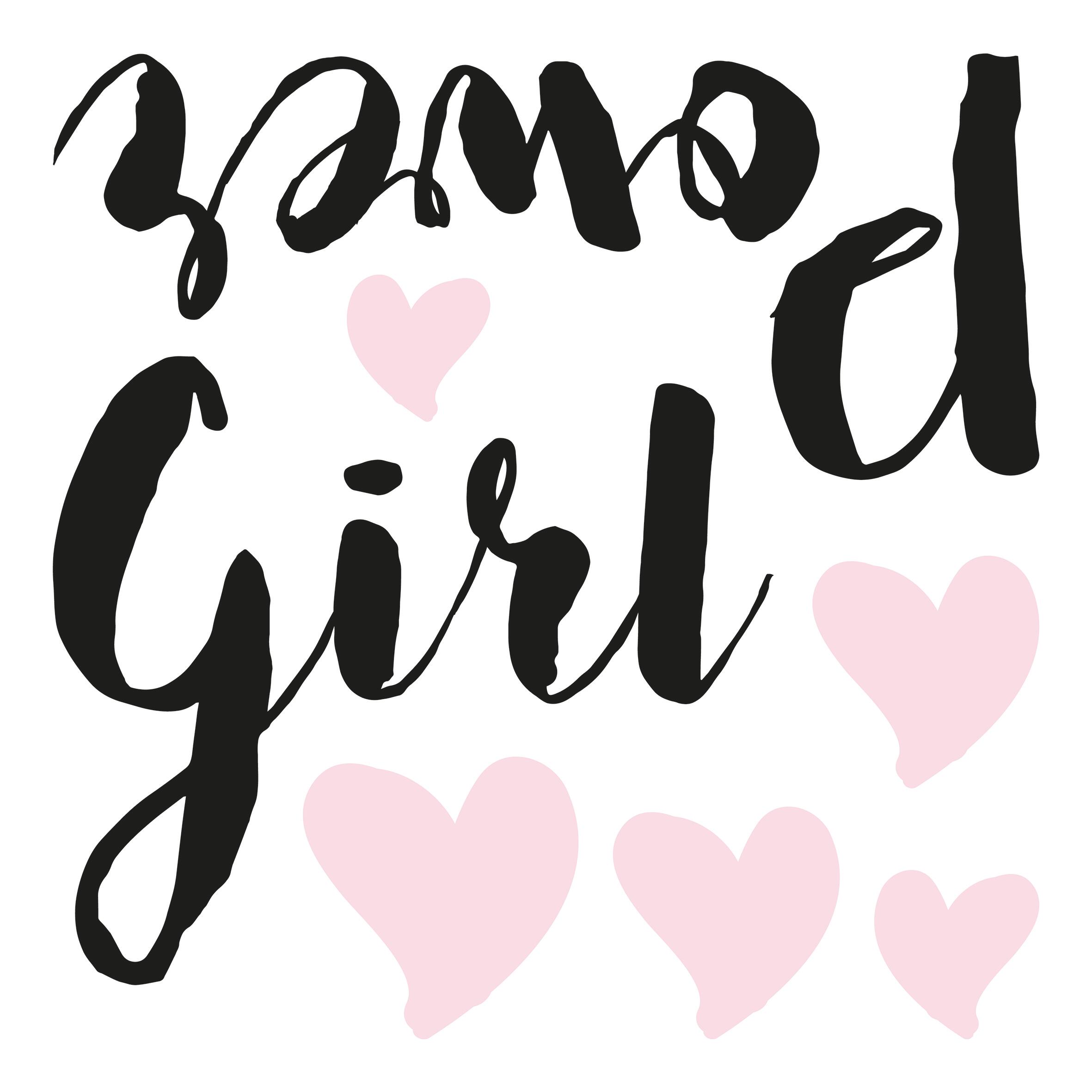 Sticker Words Up Girl Power 31x30 cm multicolore, confezione da 2 fogli ...
