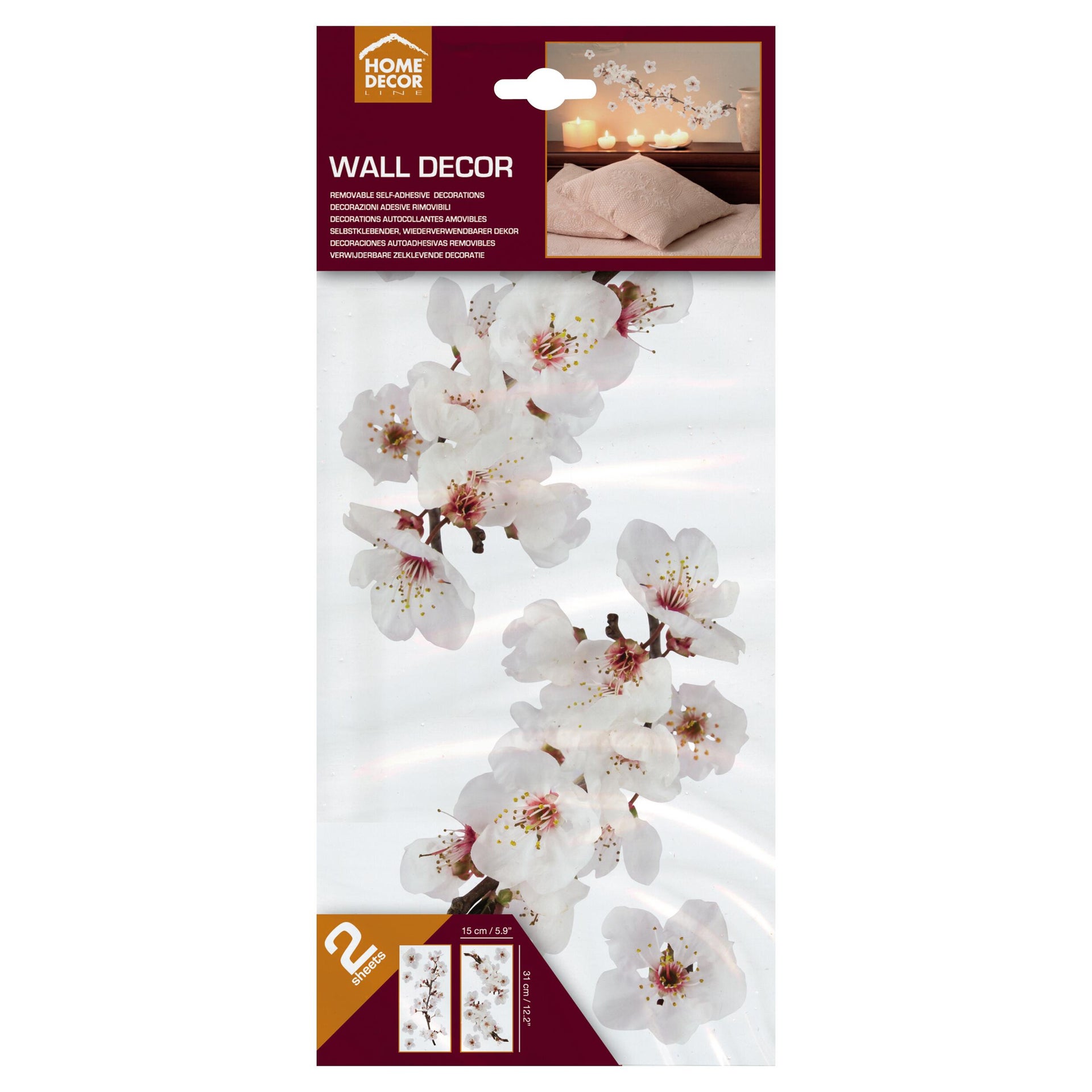 Sticker Photographic blossom 15x31 cm | Leroy Merlin