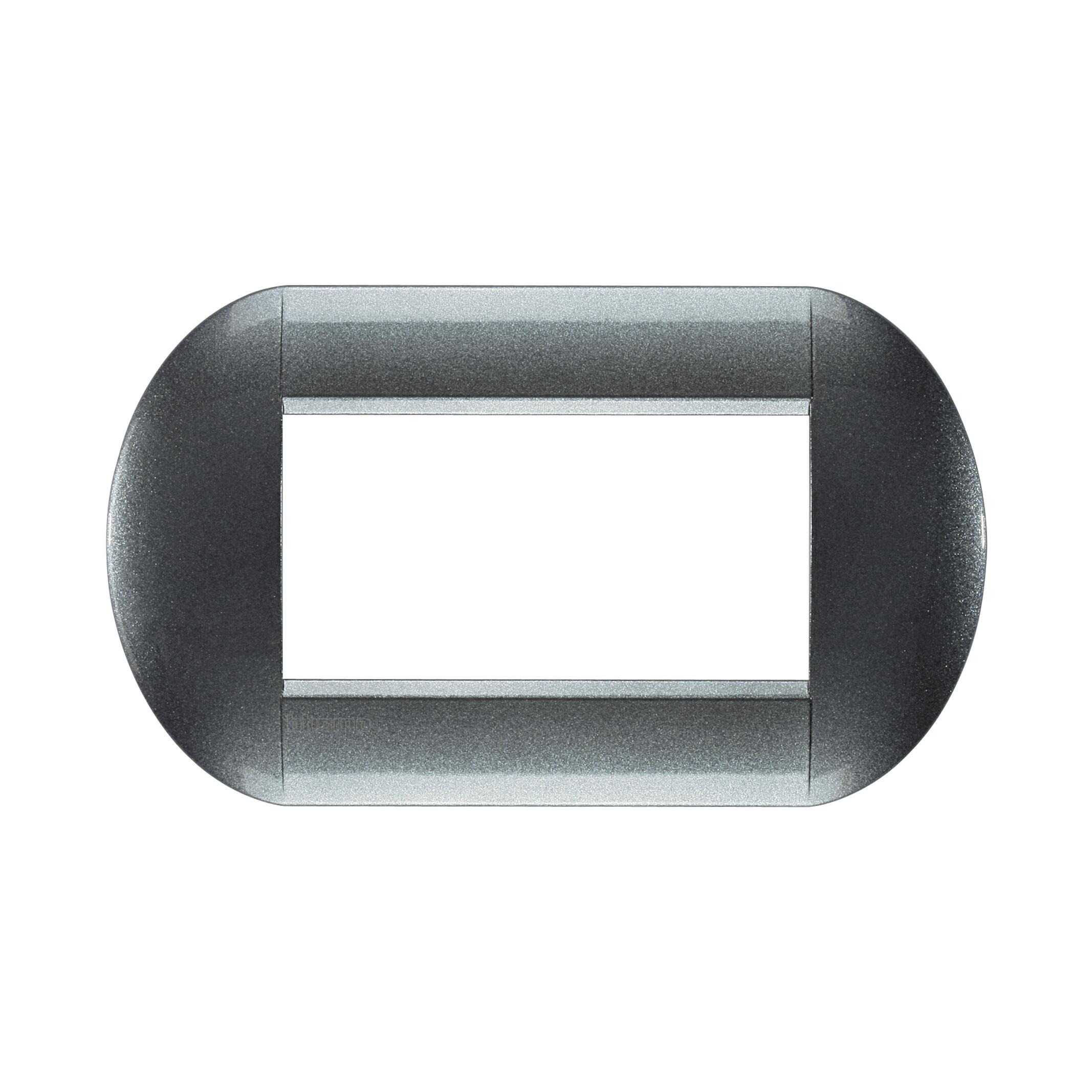 Placca Tonda BTICINO 4 moduli grape | Leroy Merlin