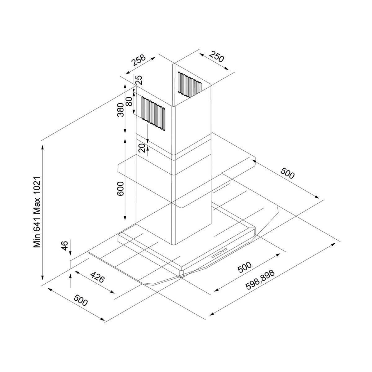 Cappa a parete 3110 SILVERLINE inox L 60 cm | Leroy Merlin
