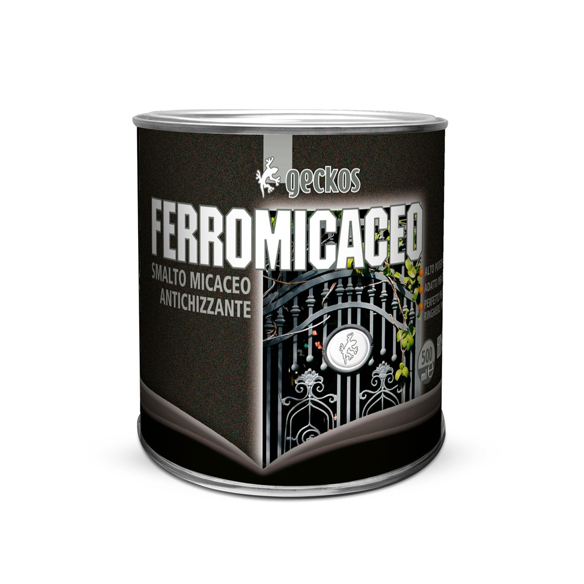 Smalto antiruggine Geckos ferromicaceo grigio ferro 0.5 L | Leroy Merlin