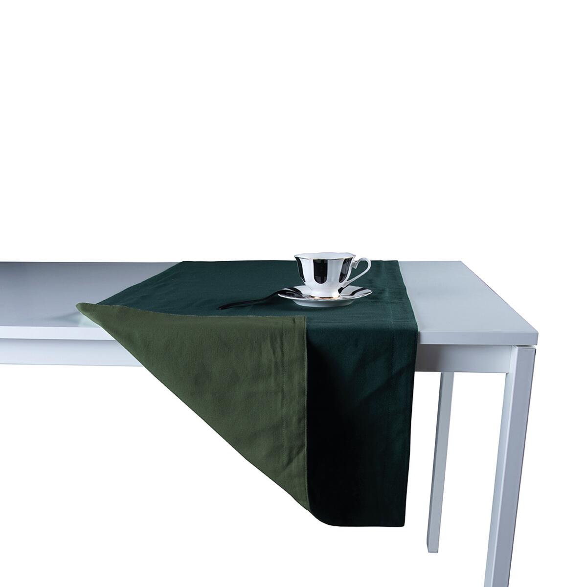 Runner da tavolo Greta verde-muschio 50x140 cm | Leroy Merlin