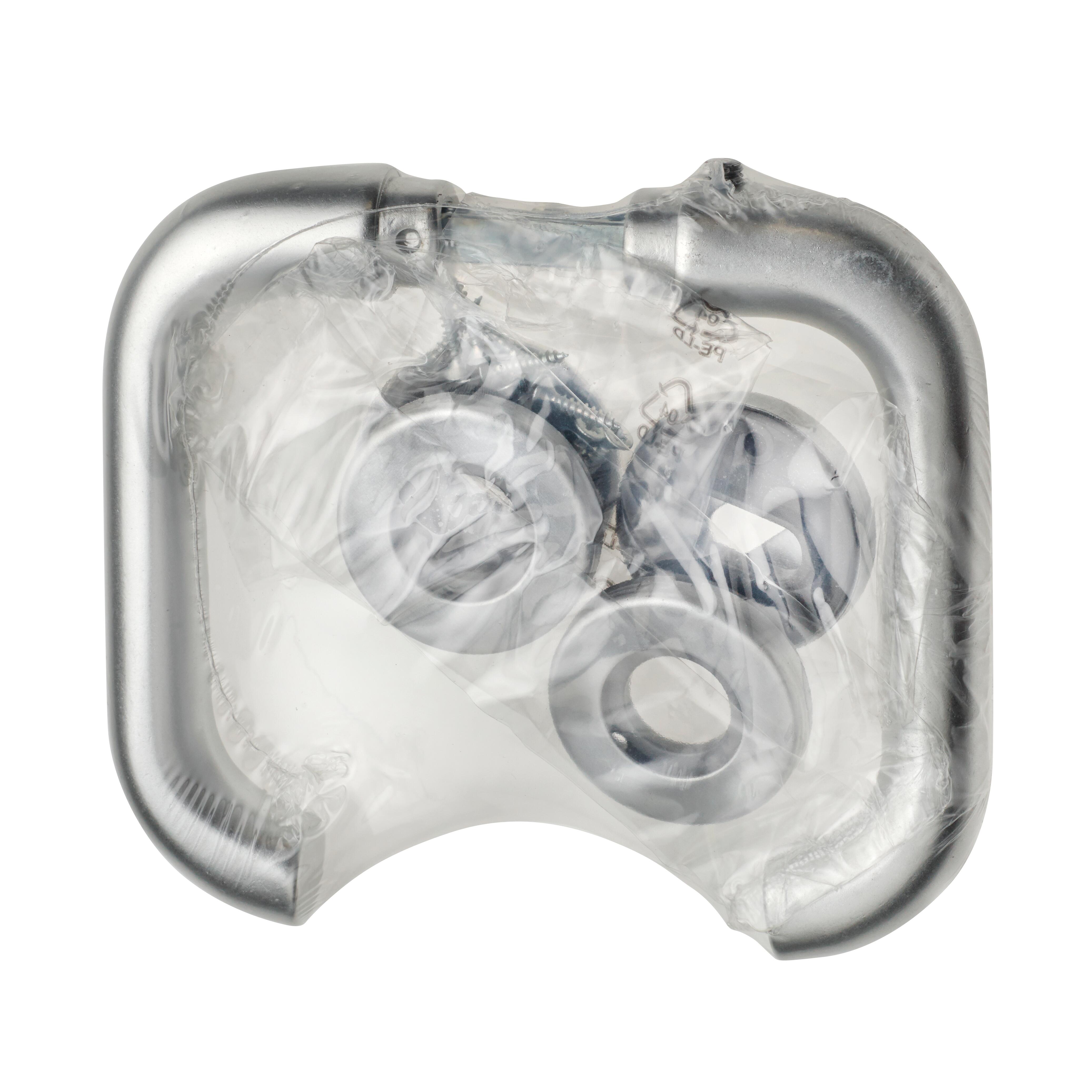 Maniglia con rosetta e bocchetta GHIDINI 238 in alluminio argentato ...