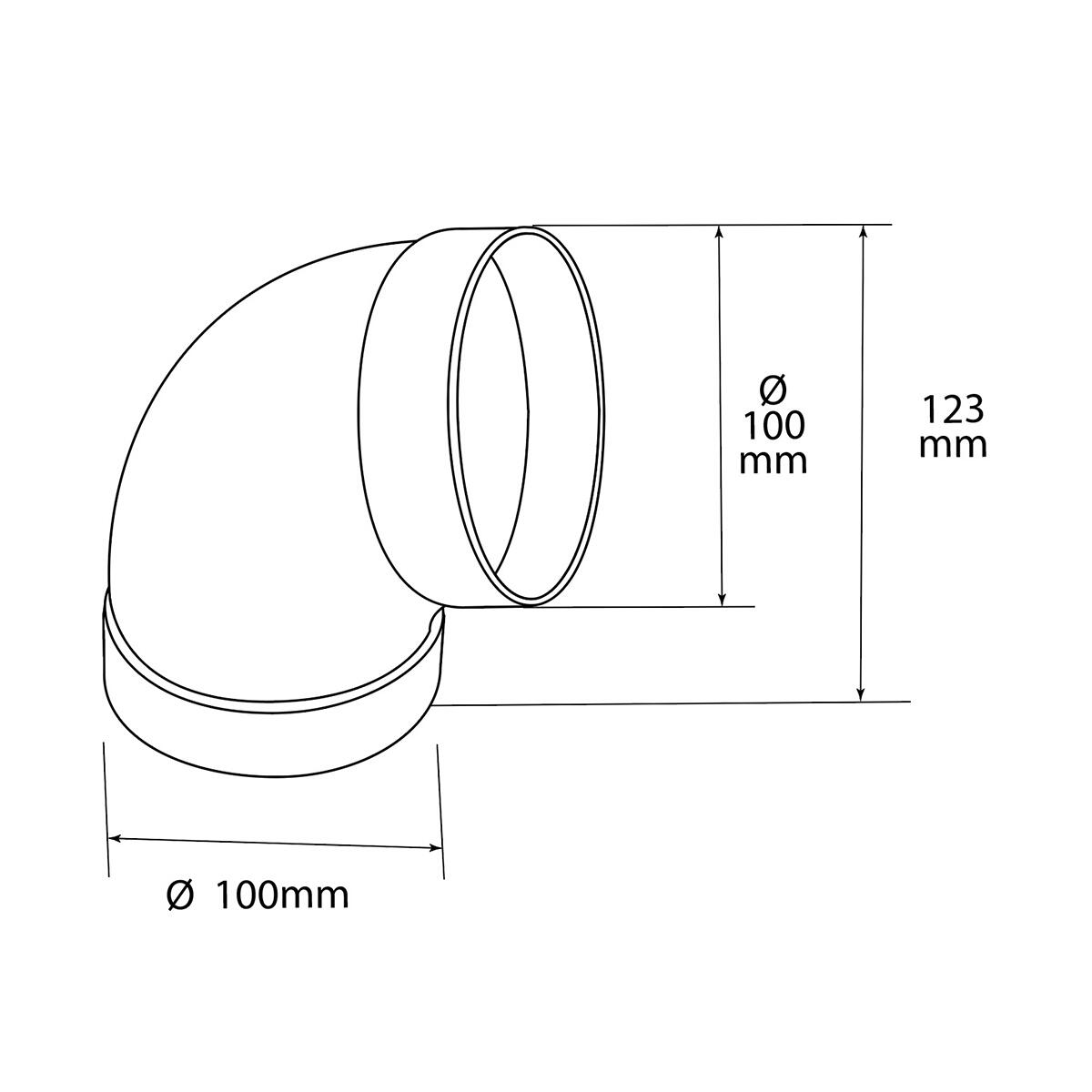 Curva 90 ° Ø 100 mm | Leroy Merlin