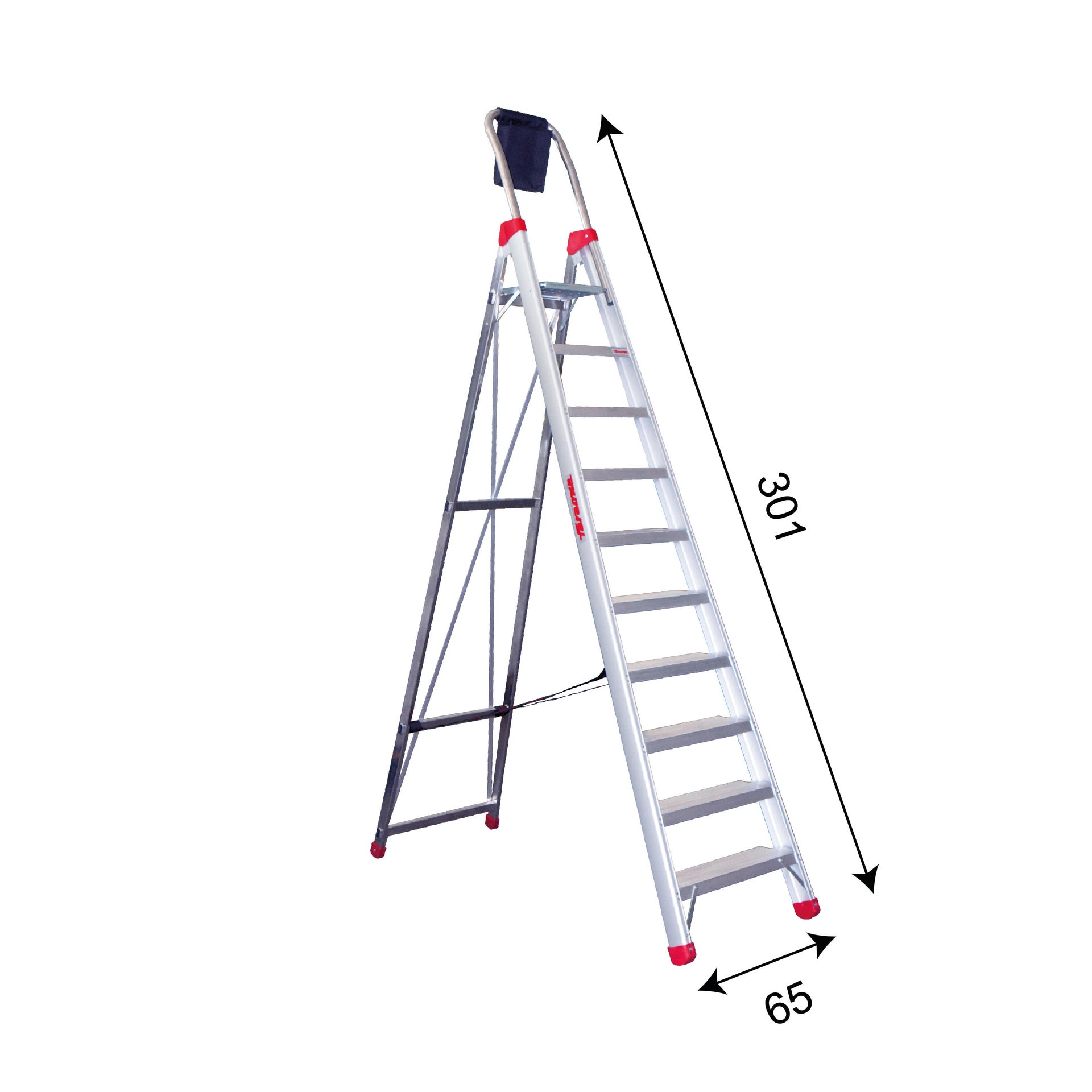Scala FARAONE Domus in alluminio 10 gradini per lavori fino a 3.99 m ...