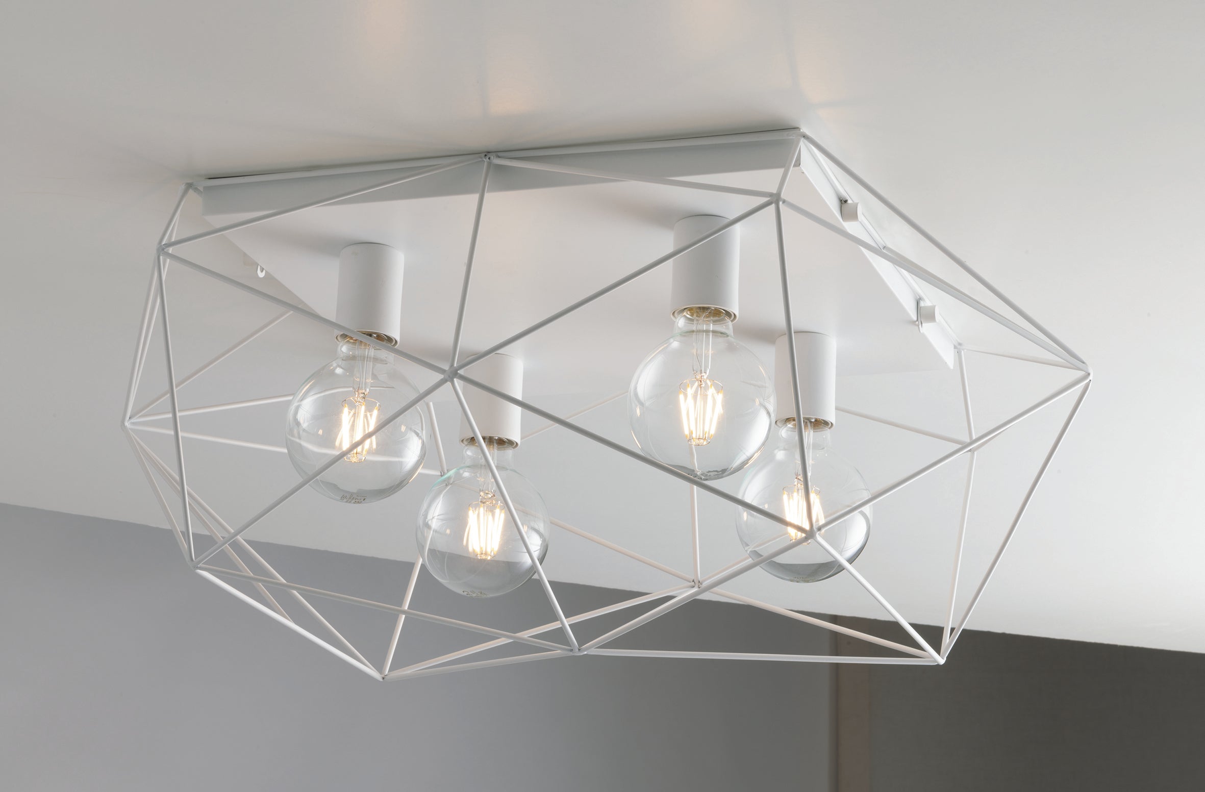 Plafoniera design Abraxas bianco, in metallo, 51x62.5 cm, 4 luci LUCE ...