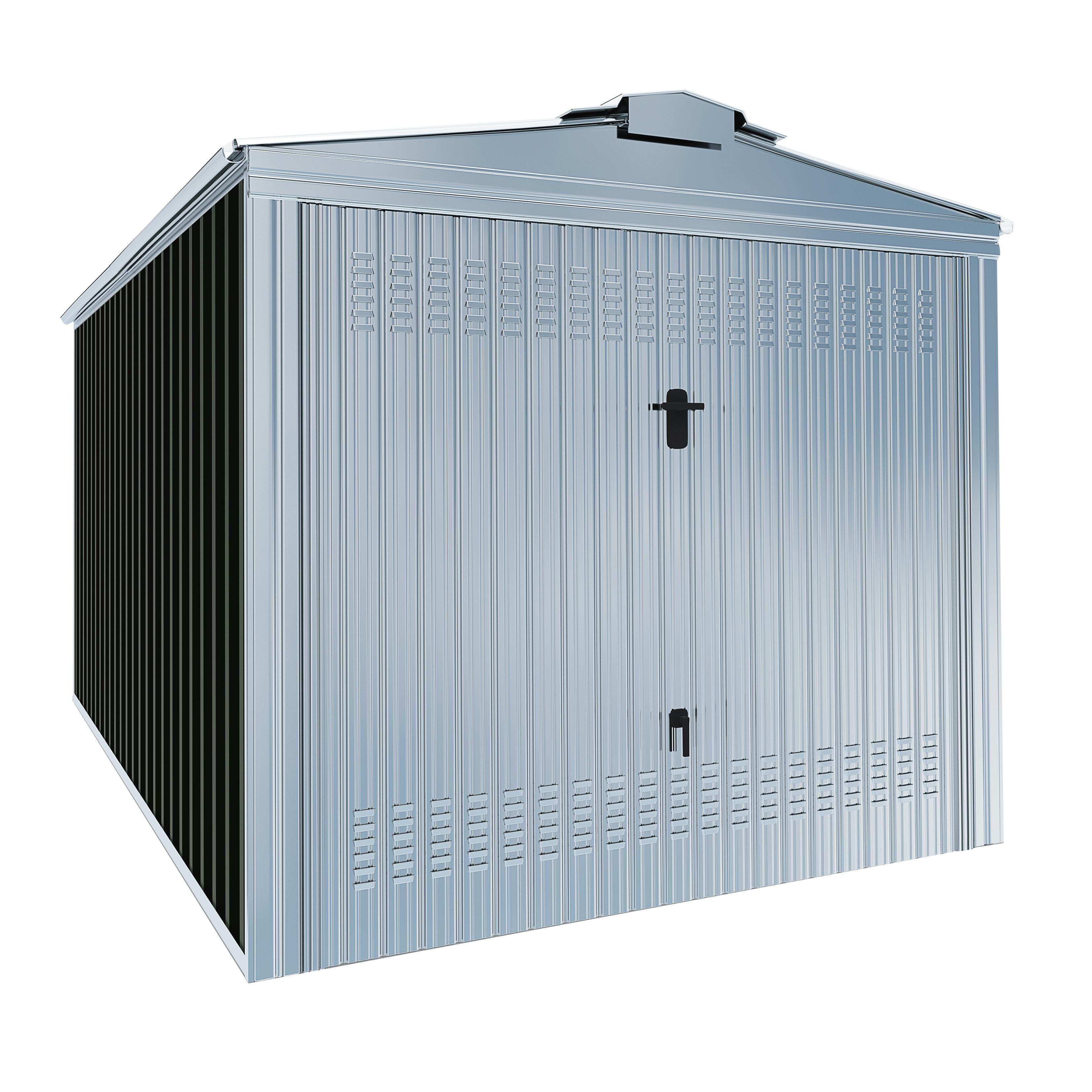 Garage in acciaio al carbonio Orlando SAPIL 14.3 m², Sp 0.6 mm | Leroy ...