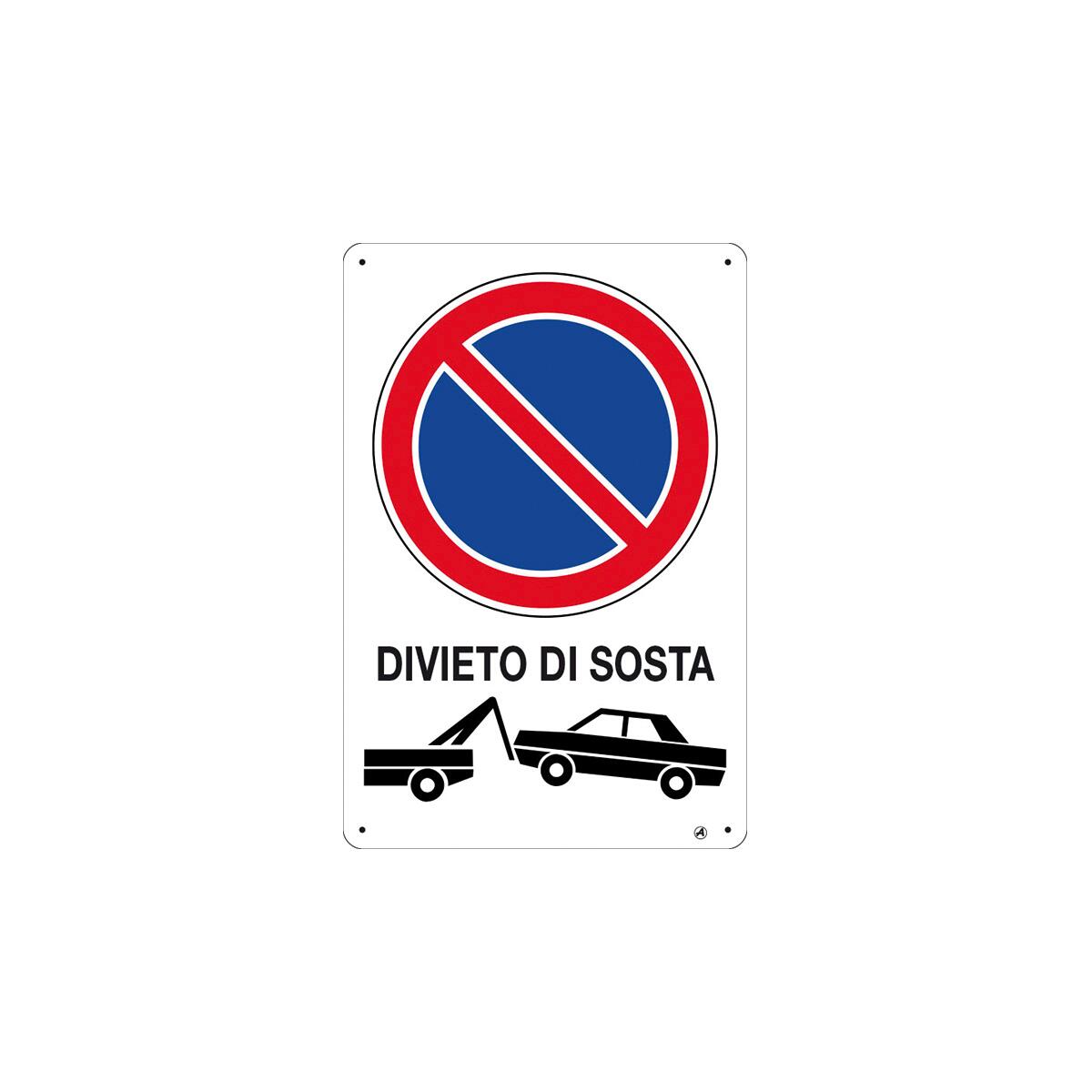 Cartello segnaletico Divieto di sosta polipropilene 20 x 30 cm | Leroy ...