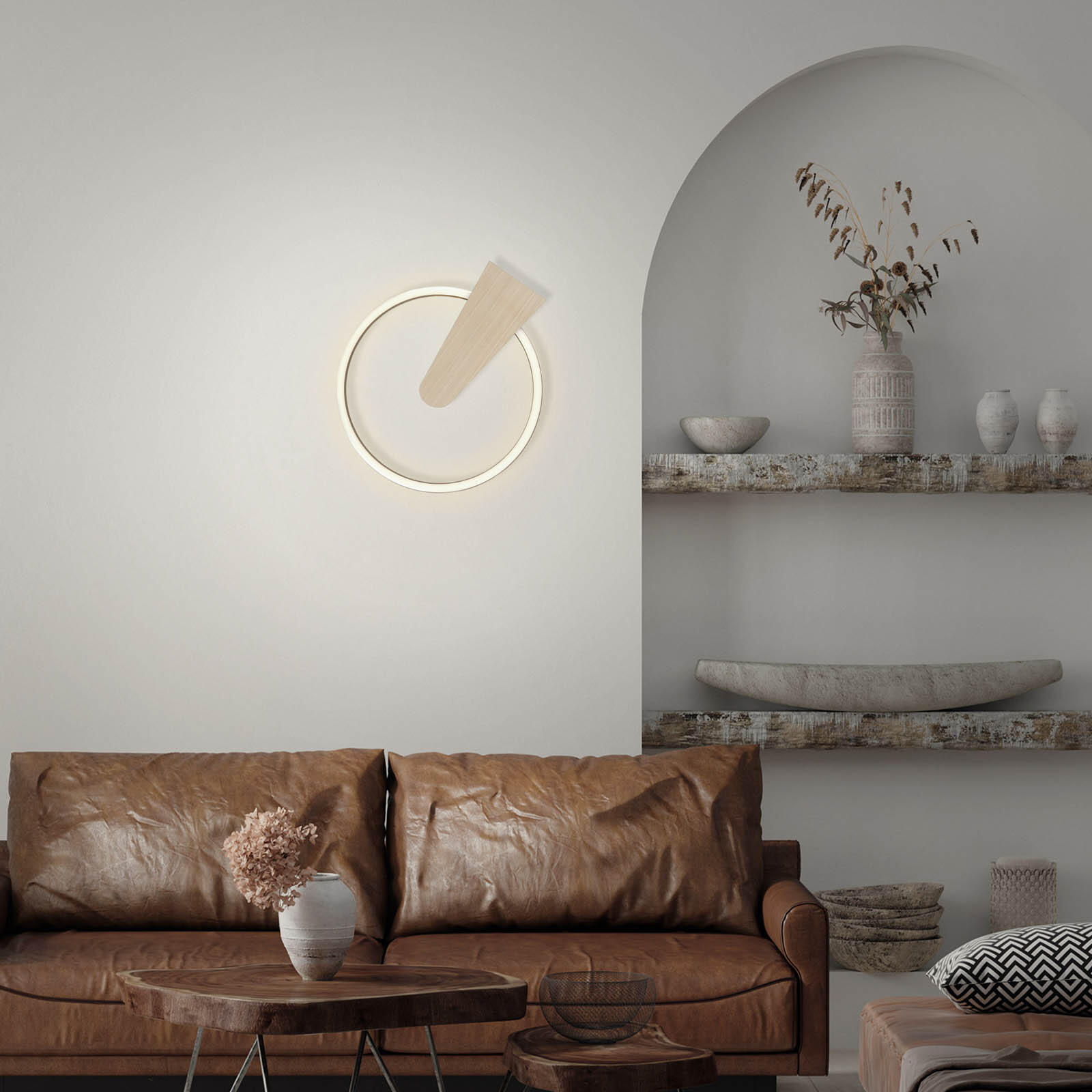 Plafoniera moderno Nico LED , in metallo, oro e marrone D. 29.5 cm 34 ...