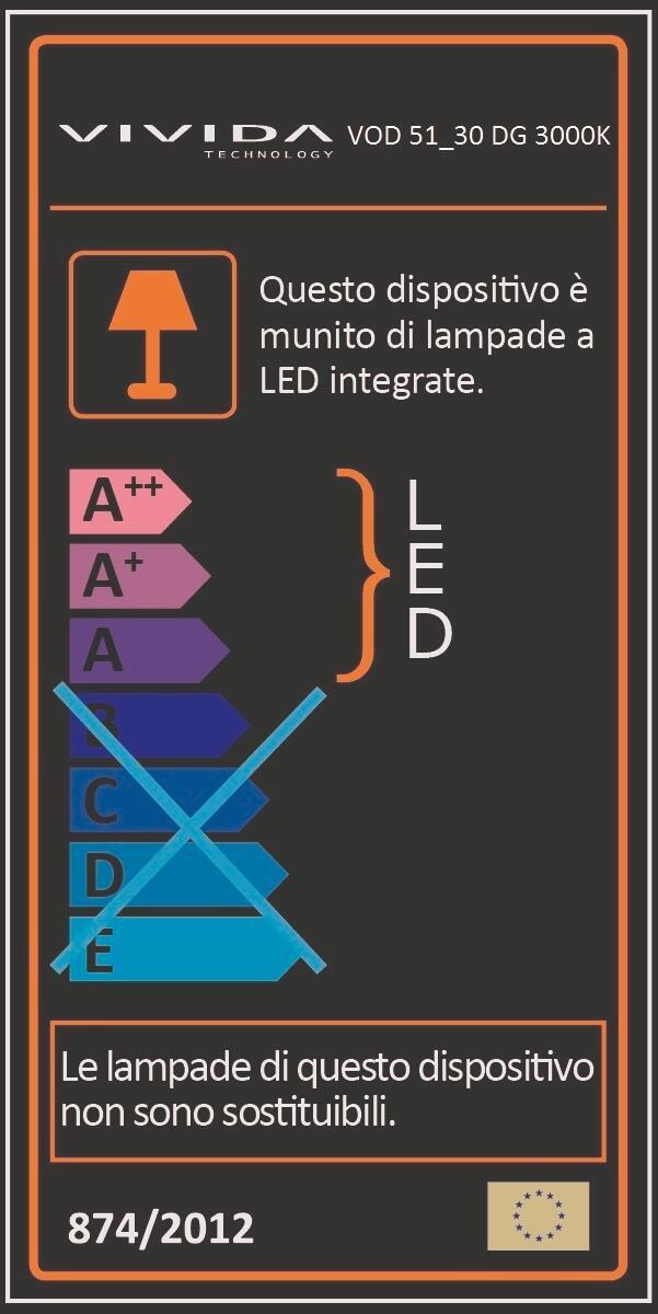 Plafoniera Smart LED integrato in alluminio, grigio, 30W 2800LM IP54 ...