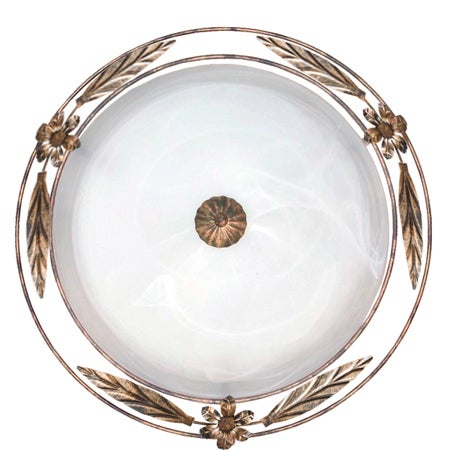 Plafoniera rustico Riccio bianco, in vetro, D. 50 cm 2 luci FAN EUROPE ...