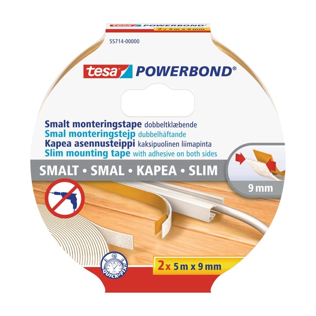 Nastro bi-adesivo TESA TAPE Powerbond® Slim 10 m x 9 mm bianco | Leroy ... Nastro bi-adesivo TESA TAPE Powerbond® Slim 10 m x 9 mm bianco | Leroy ...
