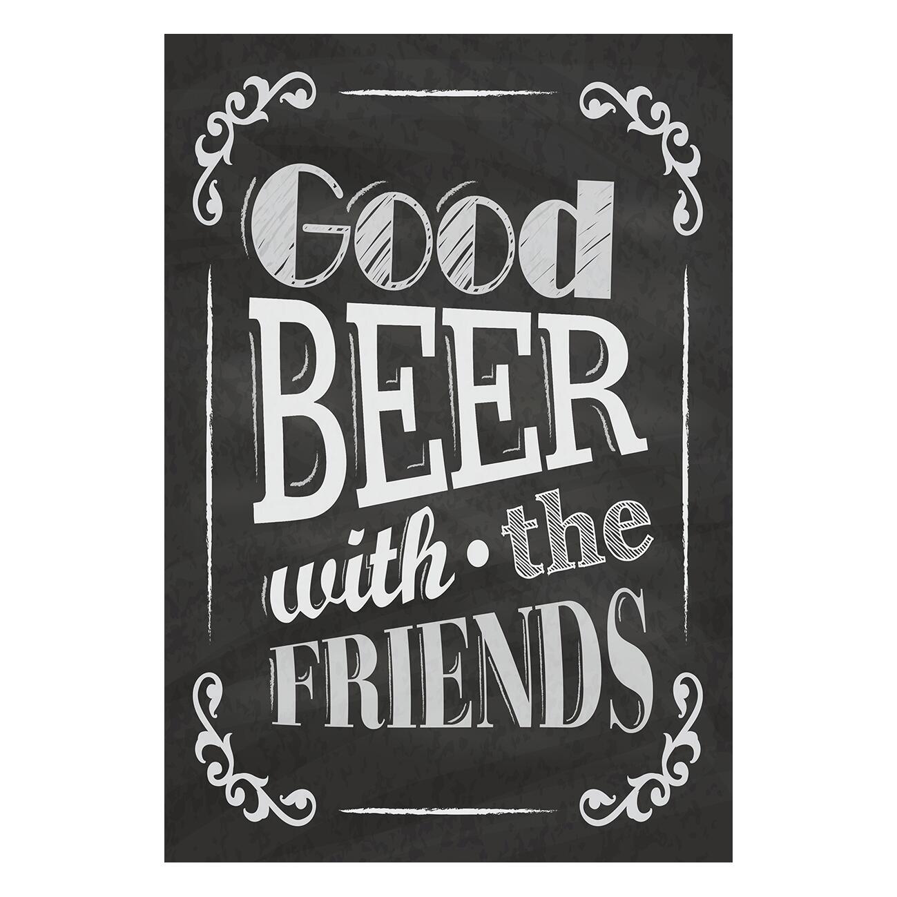 Dipinto su tela Beer Friends Gesso 24x35 cm | Leroy Merlin