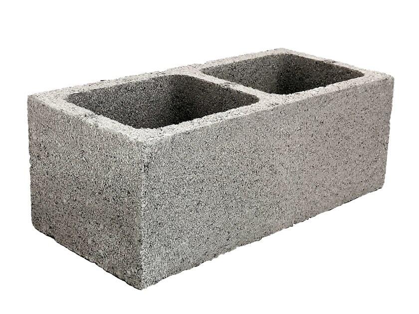 Blocco cemento con 2 fori L 20 x H 19 x Sp 20 cm | Leroy Merlin