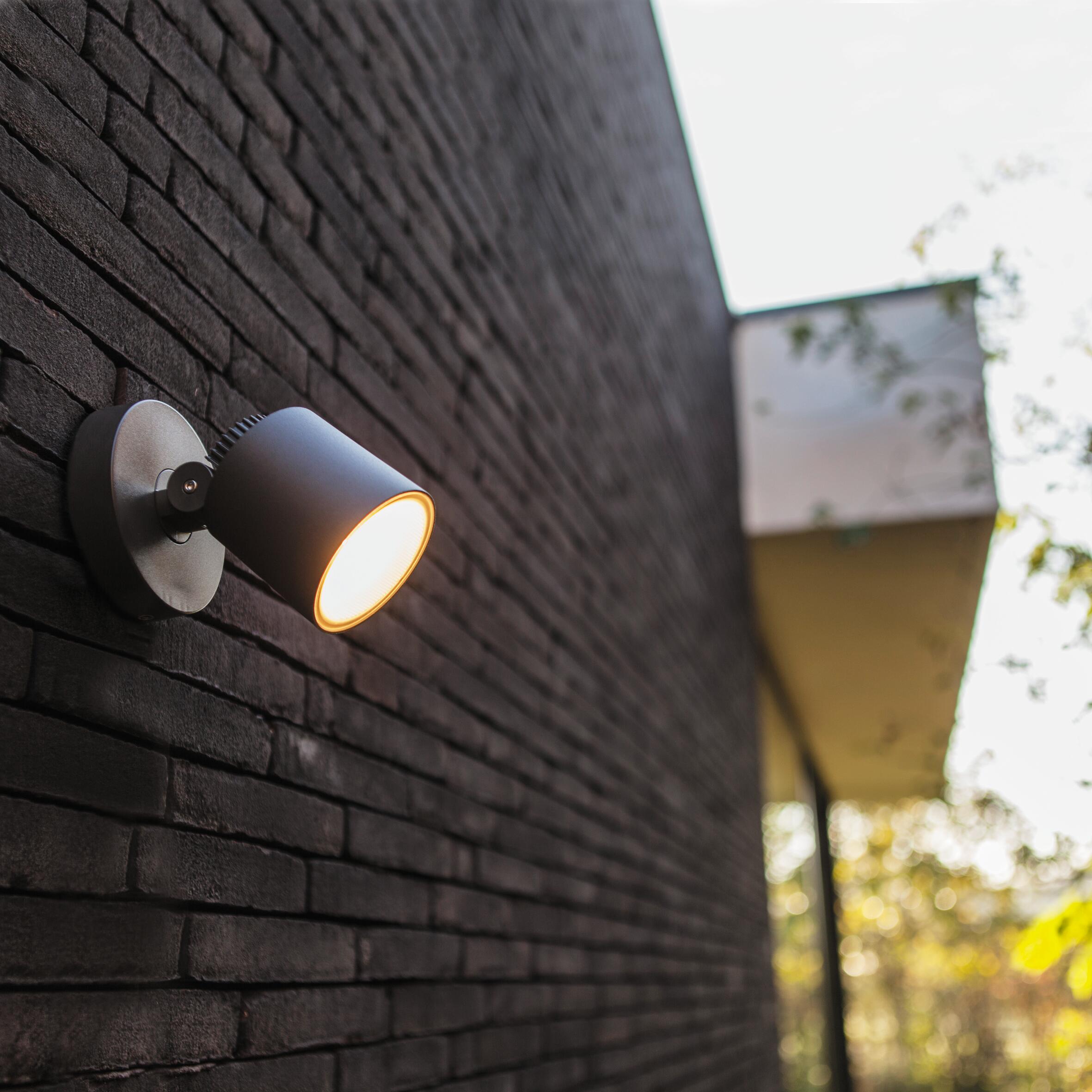 Applique Explorer LED in fusione di alluminio, grigio, 5W 400LM IP54 ...