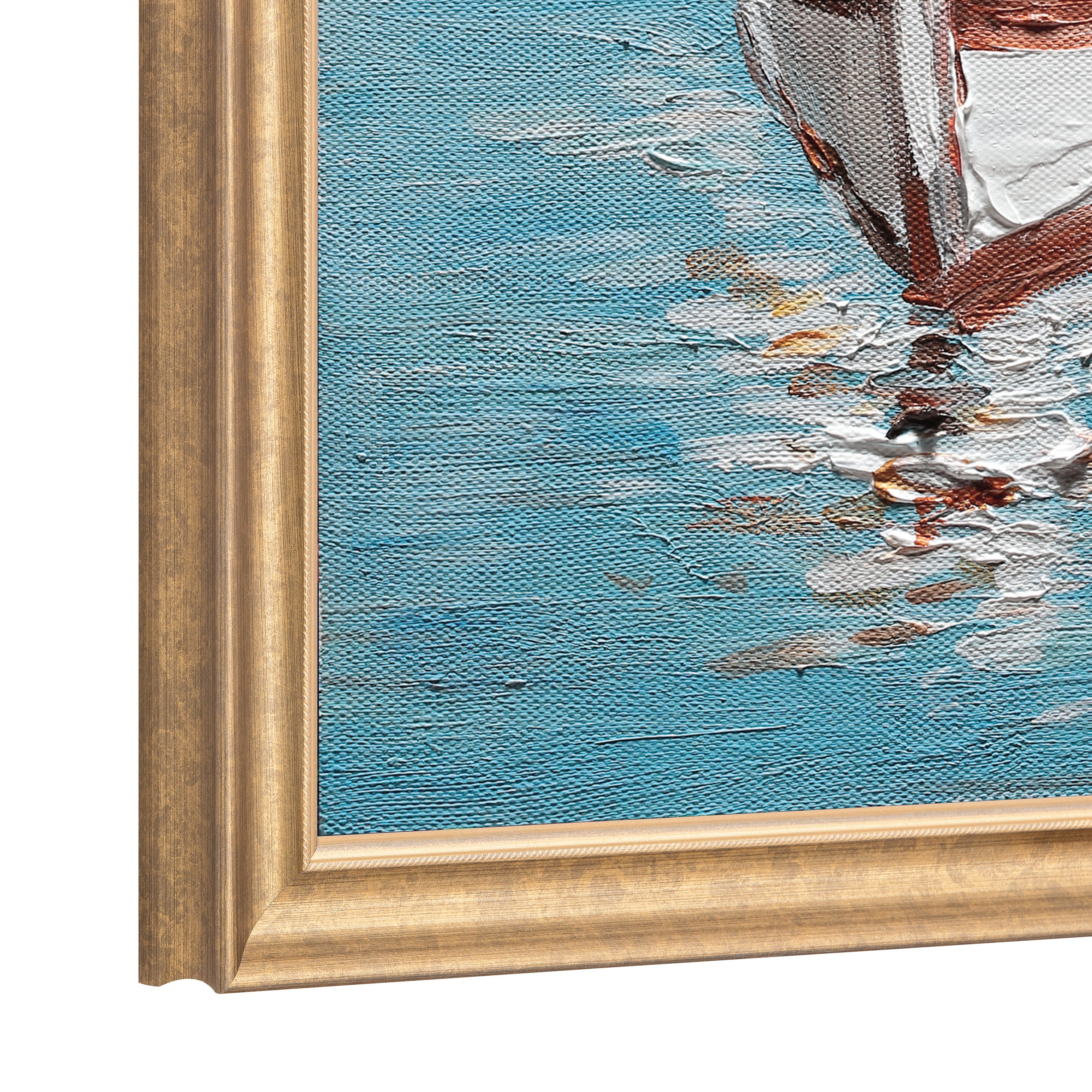 Dipinto incorniciato su tela Barca 36.6x36.6 cm | Leroy Merlin