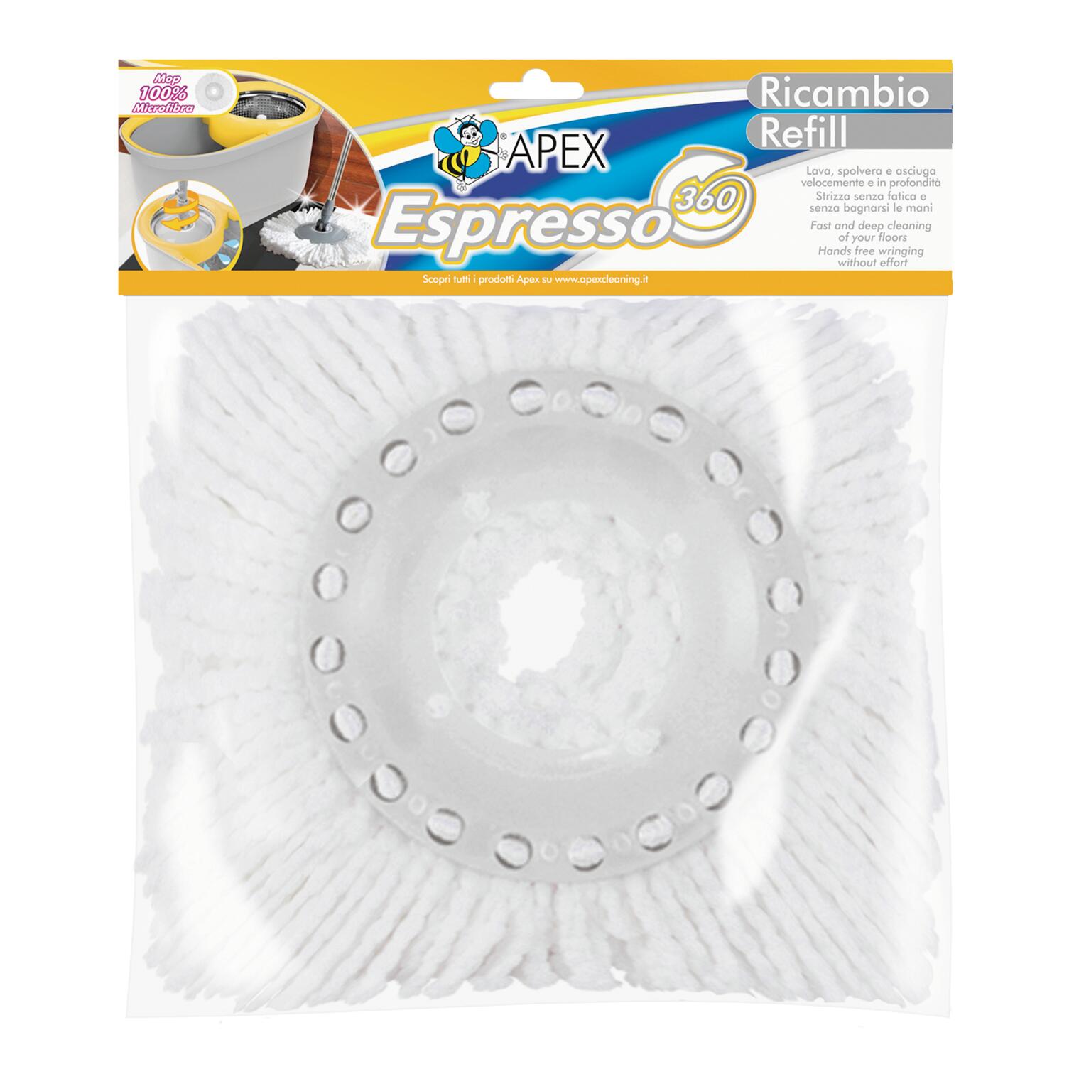 Ricambio mocio APEX Spin Mop Espresso 360 in microfibra | Leroy Merlin