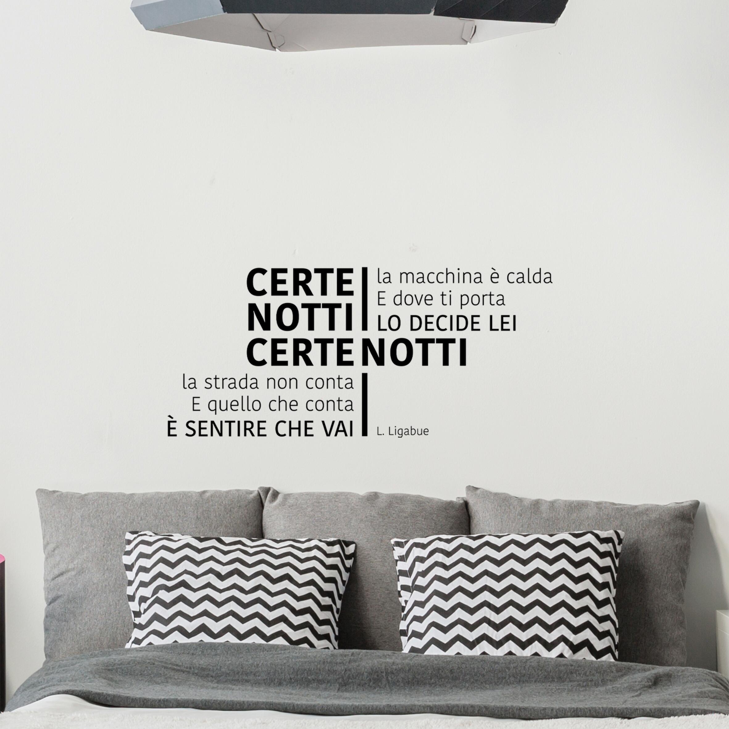 Sticker Certe notti 47x65 cm scritta nera | Leroy Merlin