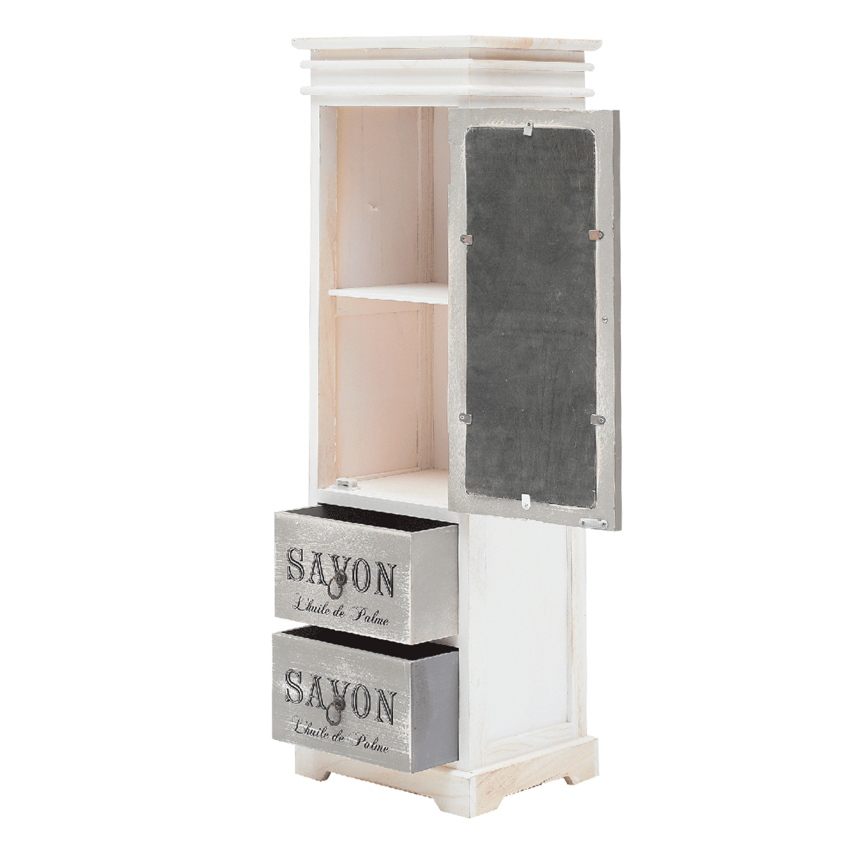 Mobile multiuso L 32 x P 27 x H 102 cm grigio shabby | Leroy Merlin