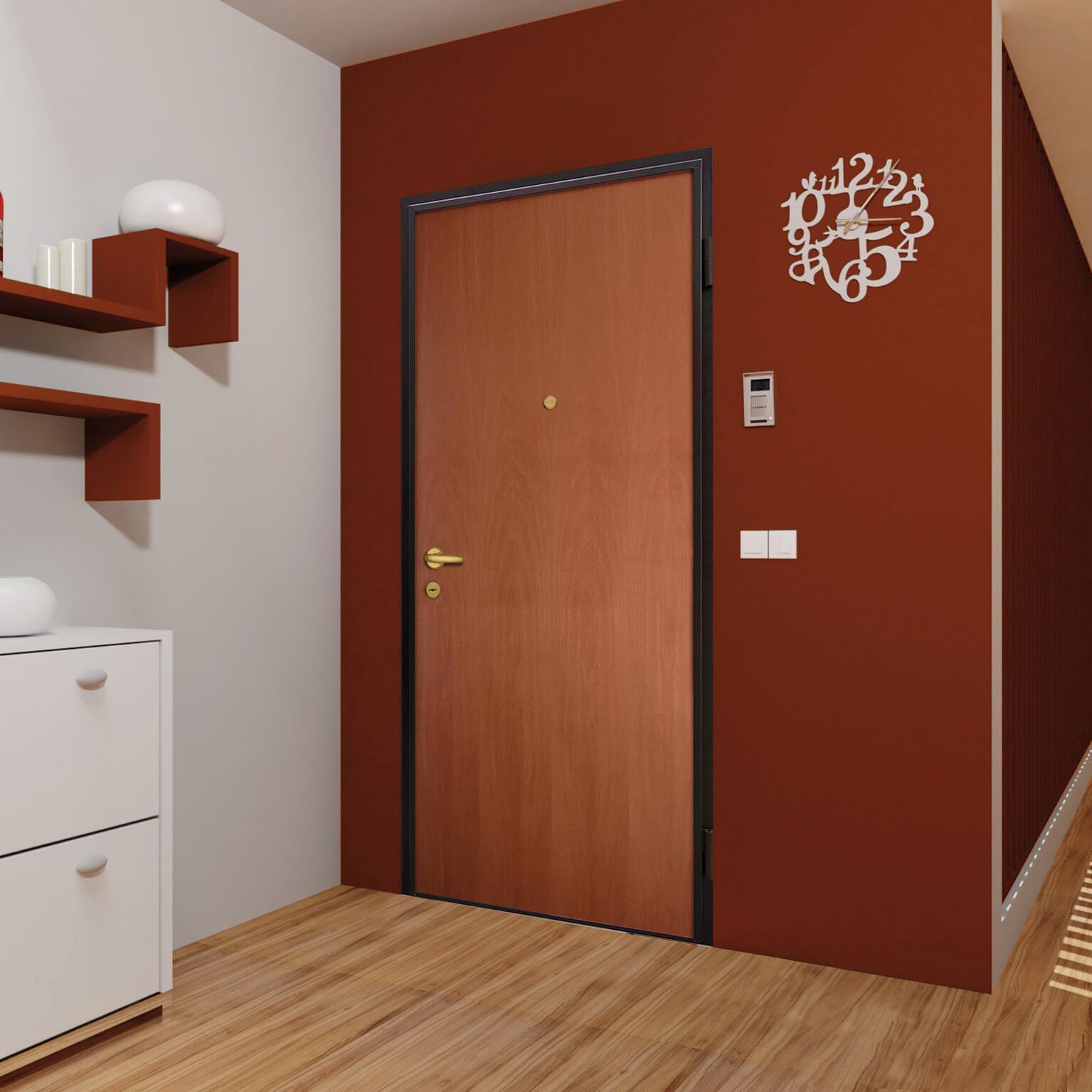 Porta blindata Solid noce L 90 x H 210 cm sinistra | Leroy Merlin