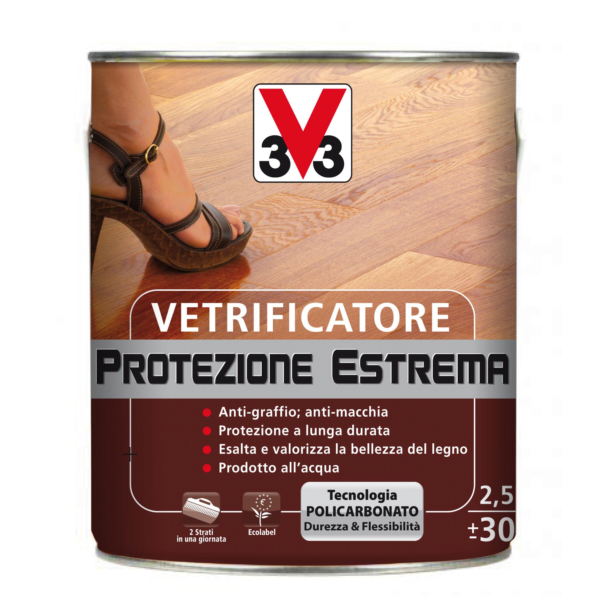 Vetrificatore per parquet V33 Protezione Estrema trasparente satinato 2.5 L | Leroy Merlin