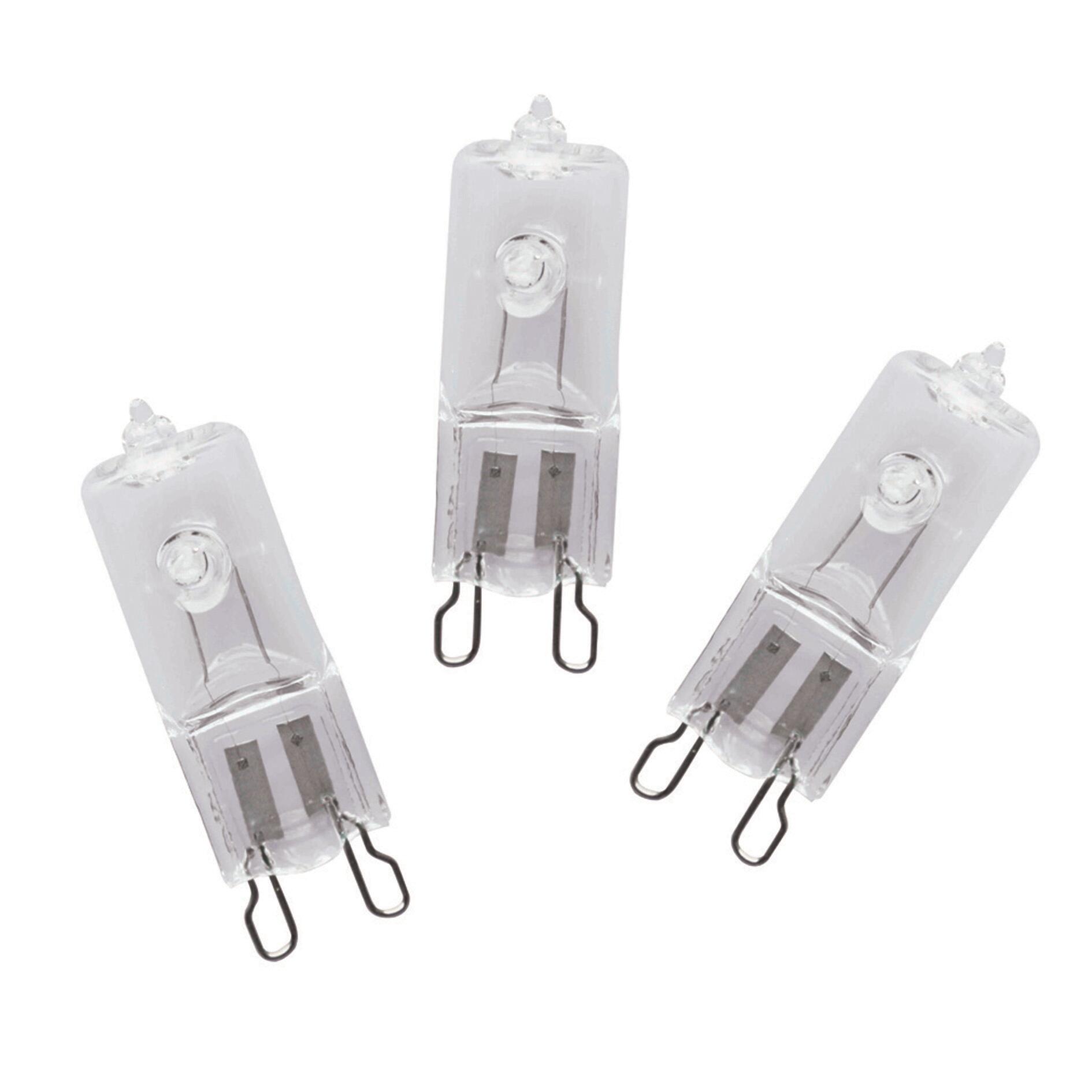 Set di 3 lampadine Alogena, G9, Capsula, Trasparente, Luce calda, 46W ...