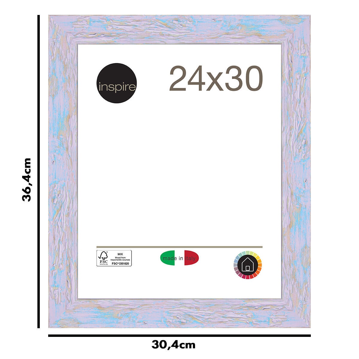 Cornice Gaia 35 rosa e azzurro per foto da 24x30 cm | Leroy Merlin