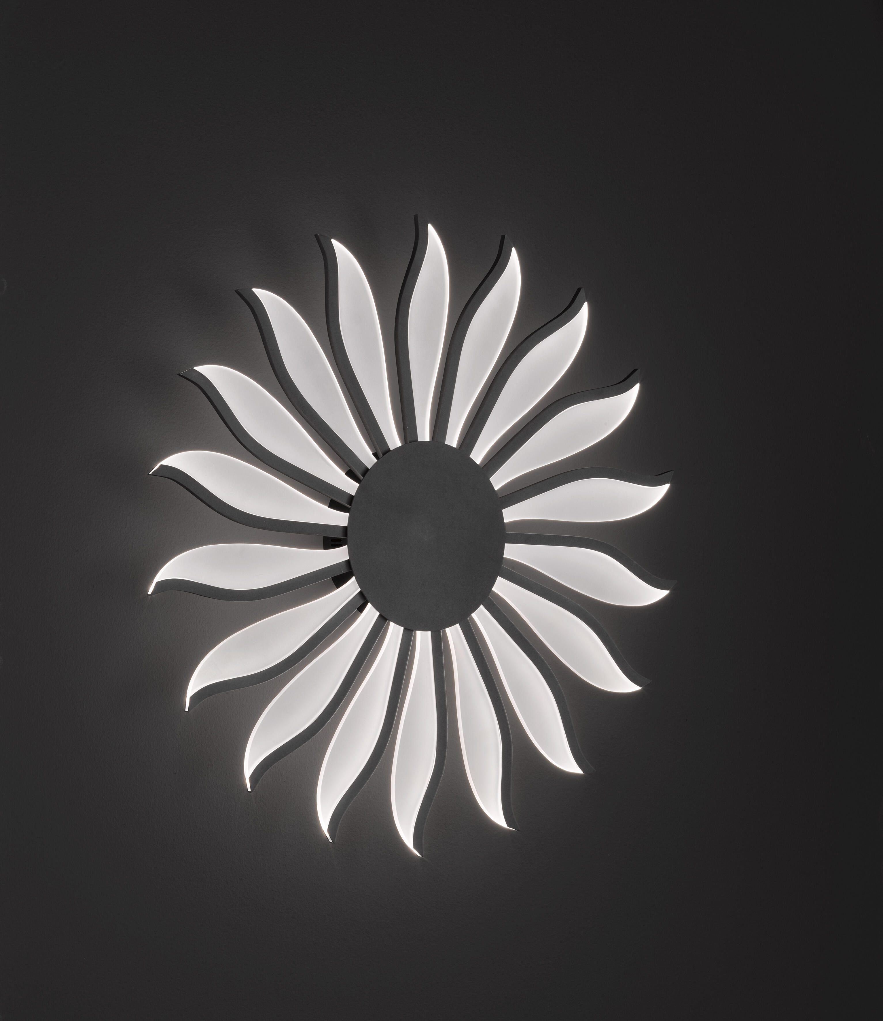 Plafoniera moderno Suna LED , in acrilico, nero D. 70 cm 70x70 cm, 18 ...