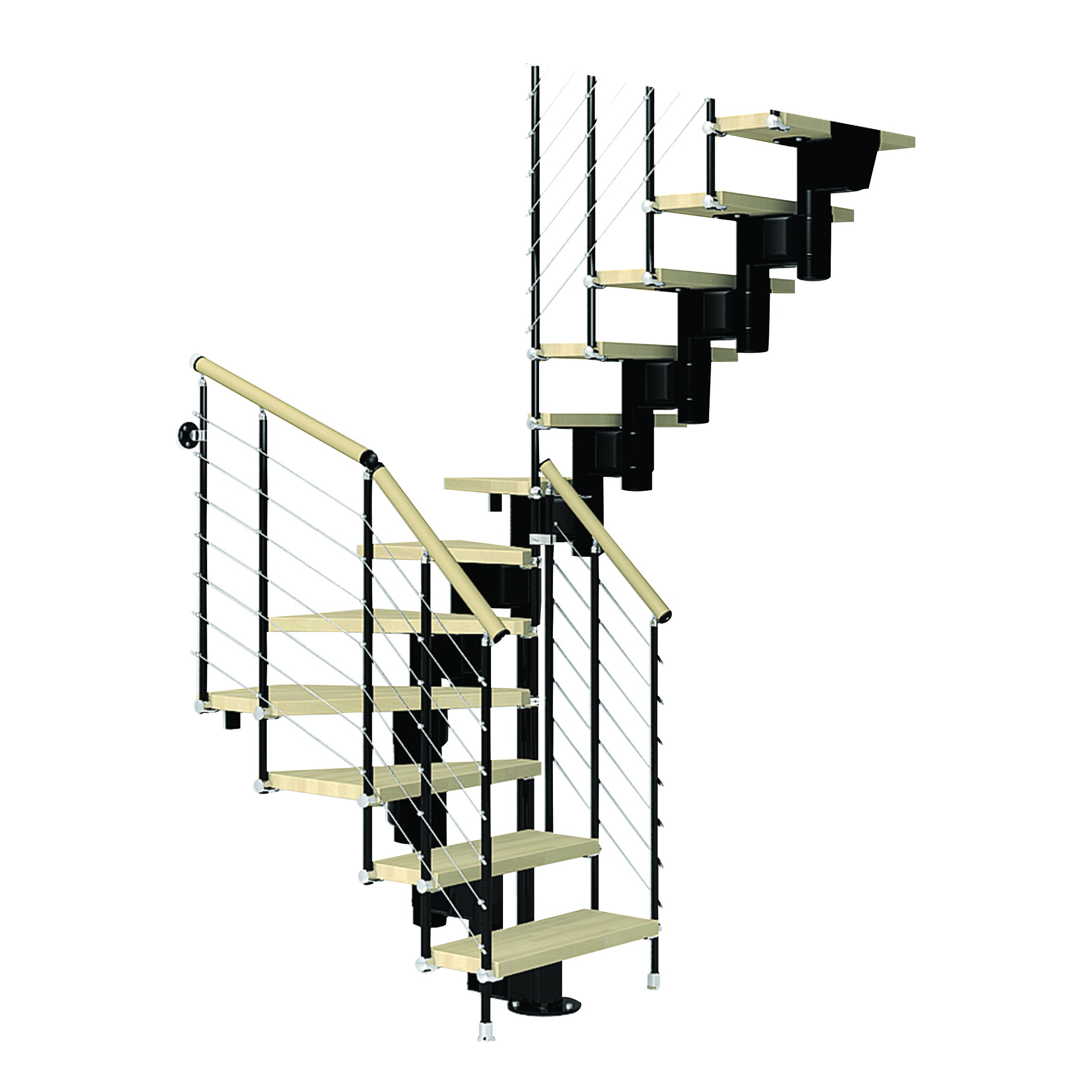 Scala a rampa 2/4 girevole Long Tube FONTANOT, larghezza 90 cm ...